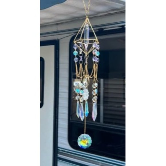 Accents | New Crystal Prism Suncatcher Window Hanging Pendant Glass ...